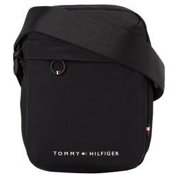 Tommy Hilfiger Mini Bag TH SKYLINE MINI REPORTER, Herrenschultertasche Tasche Herren Recycelte Materialien, schwarz