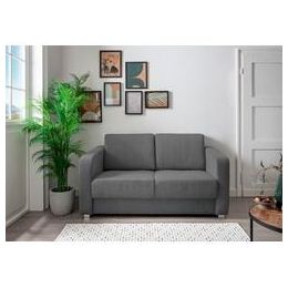 Schlafsofa Inosign "Mia" Sofas Gr. B/H/T: 159cm x 88cm x 87cm, Cord, grau