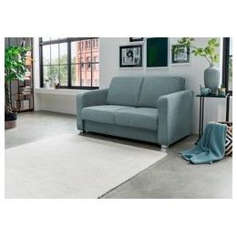 Schlafsofa Inosign "Mia" Sofas Gr. B/H/T: 159cm x 88cm x 87cm, Struktur, grün (mint)