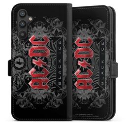 DeinDesign Handyhülle ACDC Fanartikel Black Ice ACDC black ice, Samsung Galaxy A34 5G Hülle Handy Flip Case Wallet Cover, schwarz