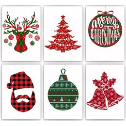 Tigerlino Poster Rentier Weihnachtsbild Weihnachten Kunstdruck Weihnachtsdeko, DIN A4 (21x29,7 cm)