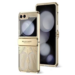 Wigento Handyhülle Für Samsung Galaxy Z Flip5 PC / TPU Electroplated Handy Tasche Hülle