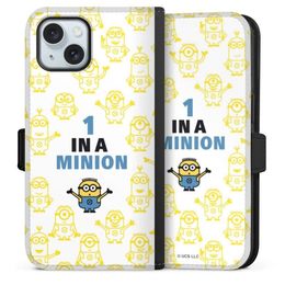 DeinDesign Handyhülle Minions Ich – Einfach unverbesserlich Bob 1 in a Minion, Apple iPhone 15 Hülle Handy Flip Case Wallet Cover Handytasche Leder