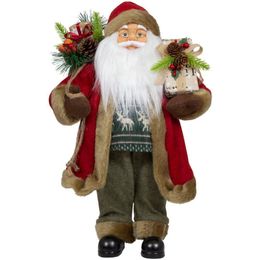 Christmas Paradise Weihnachtsmann Leik Dekofigur versch. Größen 30/45/60cm, Rot-Grün-Braun Weihnachtsdeko, 45 cm