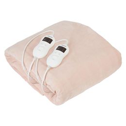 Camry Doppel-Wärmebett CR 7424, 150 x 160 cm, elektrisch, waschbar, mit Timerfunktion, rosa