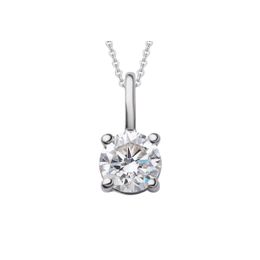 ONE ELEMENT Kettenanhänger 0.15 ct Diamant Brillant Anhänger aus 585 Weißgold, Damen Gold Schmuck, silberfarben