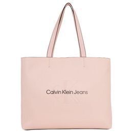 Calvin Klein Jeans Shopper SCULPTED SLIM TOTE34 MONO, mit geräumigem Hauptfach Handtasche Damen Tasche Damen Henkeltasche, rosa