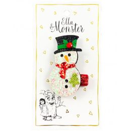 Haarspange CHRISTMAS - GLITTER SNOWMAN in bunt