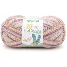 gründl Sockenwolle Hot Socks 100 g 4-fach, blush-pfirsich-creme-meliert Sockenwolle - Gründl