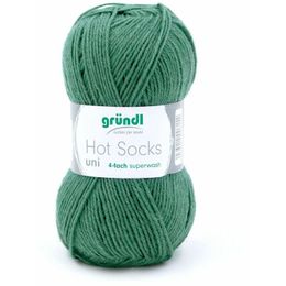 gründl Wolle Hot Socks uni 50 g tannengrün Handarbeit - Gründl