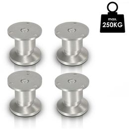 VINGO 4X Möbelfüße Sofafuß Verstellbar Sockelfüße Gleitfuß Tischbeine Füße Tischfuß-Aluminium-180mm - Silber