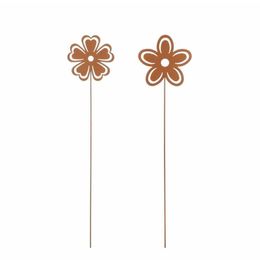 Mica Decorations Mica Gartenstecker Blume Rost 115 cm Gartenfiguren