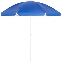 Kingsleeve Sonnenschirm 180 - 200cm uv Schutz 50+ Neigbar mit Erdspieß Tragetasche Wasserabweisend Strand Garten Strandschirm Balkonschirm Gartenschirm blau