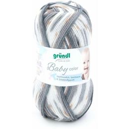 gründl Wolle Baby color 50 g beigebraun grau weiß rehbraun multicolor Handarbeit - Gründl