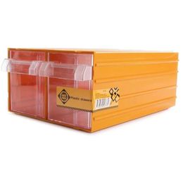 K-56 Aufbewahrungsbox in 21.2x30.2x12.6 cm, Schubladenbox, Transparent, Kunststoff, mit 2 Schubladen, mit Schienensystem kombinierbar ( 000051144852