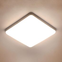 LED-Deckenlampe Quadratische Weiß 36W 3300LM 4000K für Schlafzimmer Badezimmer Küche und Flur - Aiskdan
