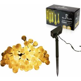 BITUXX Led Lichterkette Außen Garten Outdoor Solar 10 Meter 60 LED's Warmweiß IP65 Tropfen - Mehrfarbig