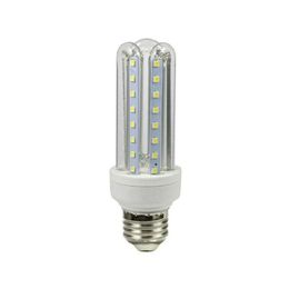 Meditrade GmbH Led glühbirne E27 10 w röhrenförmige lampe warmes kaltes natürliches licht U-10W Kühles Weiß - Kühles Weiß