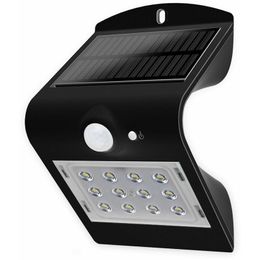 Blulaxa - Solar-LED Wandleuchte 48873 mit Sensor, 1,5W, schwarz