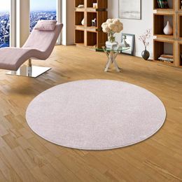 Snapstyle Luxus Soft Velours Teppich Shine Rosa Rund - 200 cm Rund