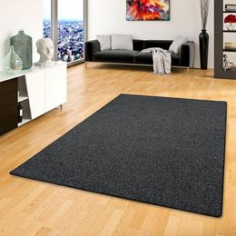 Snapstyle - Hochflor Velours Teppich Luna Mix Anthrazit - 80x160 cm