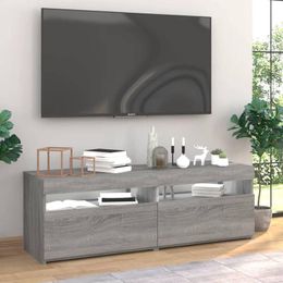 MAISONCHIC 2er Set TV-Schränke TV-Lowboards für Wohnzimmer TV-Möbel mit LED-Leuchten Grau Sonoma 60x35x40 cm DE16581 - Grau