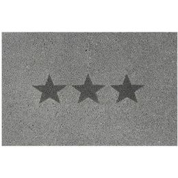 ANDIAMO - Fußmatte Stars Kokos hellgrau, 40 x 60 cm Matten Fußmatten Schmutzmatte