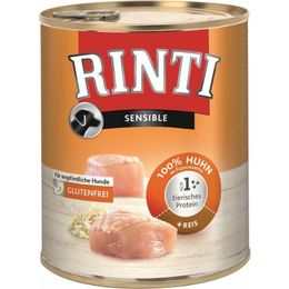 Sensible Hundenassfutter Huhn & Reis 800 g Adult Nassfutter - Rinti