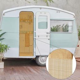 Bestlivings Fadenvorhang ( 56x185cm ) in Gold, Caravan Camping Fadengardine ideal für Wohnwagen / Wohmobil als Türvorhang - Gold