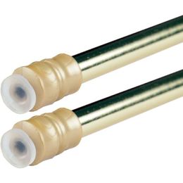 Bestlivings Klemmstange mit Schraubtechnik ausziehbar, kein Bohren und kein Kleben gold - glanz 40 - 60 cm ( 2er Pack ) - Gold