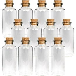Bestlivings Mini Glasflaschen mit Korken 10ml ( 24er Pack ) - Kleine Glasfläschchen zum Befüllen - Reagenzglas Glas für Hochzeit - Mini Gläser Gastgeschenke