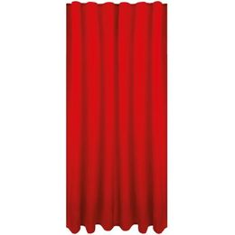 Bestlivings - Blickdichte Rote Gardine mit Kräuselband in 140x245 cm ( BxL ), in vielen Größen und Farben - Rot