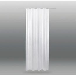 Bestlivings Gardine mit Kräuselband, Transparent Voile 140x245 cm ( Breite x Länge ) in weiß - reinweiß, viele weitere Farben und Größen - Weiß