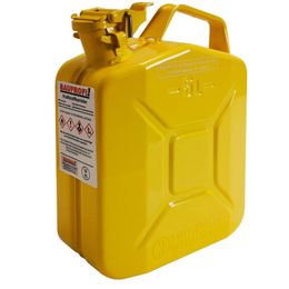 Hausmarke Benzinkanister / Stahlblech Kanister, 5 Liter, gelb, Metall, mit Sicherungsgriff