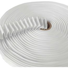 Bestlivings Universalband - Kräuselband Weiß 25mm ( Länge: 5m ), Gardinenband zum Aufnähen für Stoffe, Gardinen und Vorhänge, Faltenband