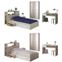 Kindermöbel 24 Komplettschlafzimmer Kinderzimmer Charly 10 Parisot 4-teilig akazie beige