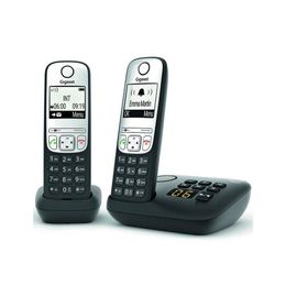 Gigaset A690A Duo Schnurlostelefon schwarz Festnetztelefon