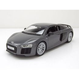 Maisto® Modellauto Audi R8 V10 Plus 2015 grau metallic Modellauto 1:24 Maisto