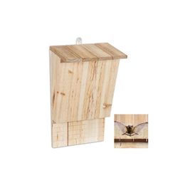 Relaxdays Vogelhaus Fledermauskasten aus Holz