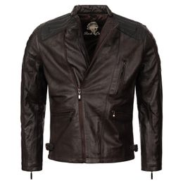 Rock Creek Lederjacke Biker-Style Regular Fit