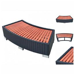 vidaXL Poolleiter Spa-Einstiegsstufe Polyrattan 924525 cm Schwarz