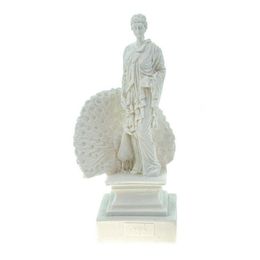 Kremers Schatzkiste Dekofigur Alabaster Deko Figur Hera mit Pfau 16 cm