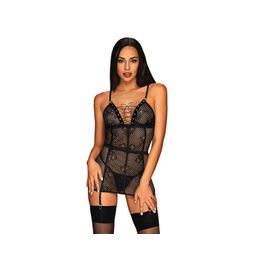 Obsessive Corsage OB Basitta chemise & thong black S/M