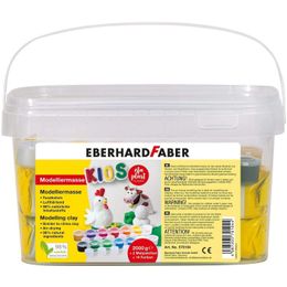 Eberhard Faber Modelliermasse EFA PLAST classic Kids 2kg weiß im Eimer inkl. 14 Farben (Spar-Set)