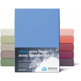 Extra Jersey Topper Spannbettlaken 180x200 - 200x220 cm Hellblau - Hellblau - Etérea