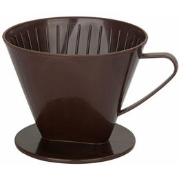 Fackelmann - Filterbehälter Nr. 2, Filterhalter, Kaffeefilter mit Griff, Handfilter (Farbe: Braun), Menge: 1 Stück-42258