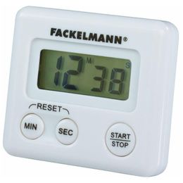 Fackelmann - Kurzzeitwecker, digitale Küchenuhr, magnetische Eieruhr (Farbe: Weiß), Menge: 1 Stück-41923