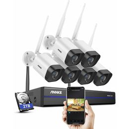 ANNKE Sannce Système de sécurité vidéo en réseau PoE fhd 5MP, nvr de surveillance 8CH 5MP avec compression vidéo H.264 +, caméras 8 5MP hd résistantes aux