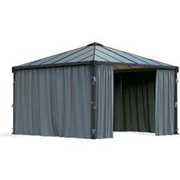 Palram - Canopia Polyester Vorhänge für Pavillon Palermo 4300 Grau