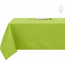 Deconovo - Tischdecke Lotuseffekt Wasserabweisend Tischtuch, 1 Stück, 140x240 cm, Grün - Grün